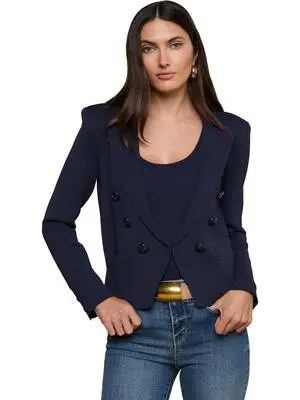 L'Agence Mercer Knit Blazer - Midnight