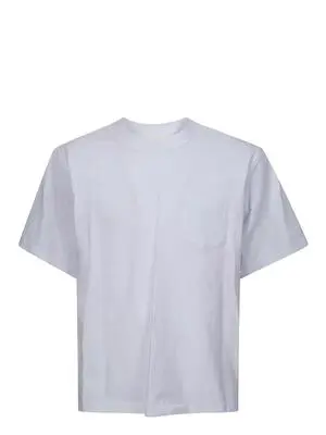 Sacai Panelled Cotton T-shirt - White