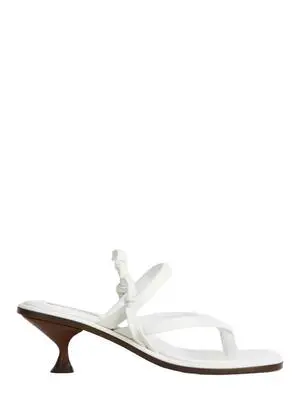 TOD'S Ruched Strap Sandals - White