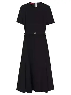 Gucci G Belt Midi Dress - Black
