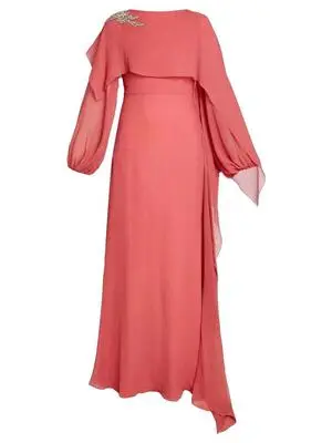 Erdem Embellished Long-sleeve Maxi Dress - Pink