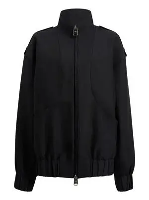 Khaite Sigi Zip High-neck Bomber Jacket - Black