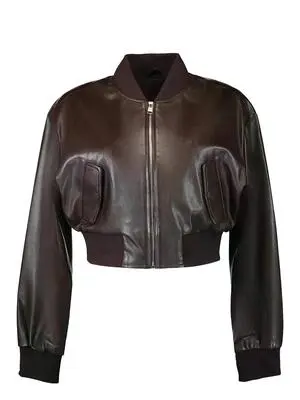 LAMARQUE Evelin Zip-front Bomber Jacket - Brown