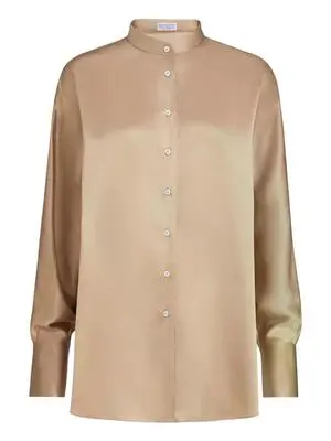 BRUNELLO CUCINELLI Monili Satin Shirt
