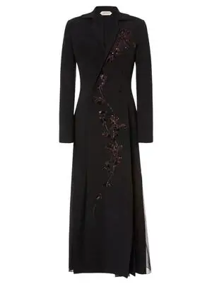 Alberta Ferretti Sequin-embellished Double-breasted Maxi Dress - Black