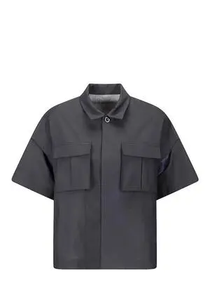 Sacai Flap-pocket Panelled Shirt - Grey