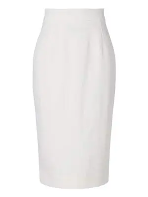 Dolce & Gabbana Wool-blend Pencil Skirt - White
