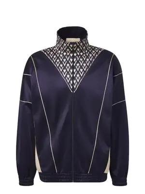 Valentino Garavani Printed Jersey Jacket - Blue