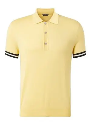 TOM FORD Cotton And Silk Polo Shirt - Yellow