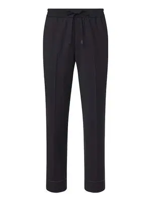 Brioni Asolo Wool Straight Pants - Blue