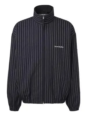 Acne Studios Pinstripe Wool-blend Jacket - Blue