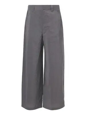 LEMAIRE Silk-blend Barrel-leg Trousers - Grey
