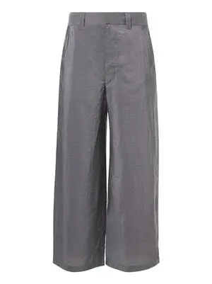 LEMAIRE Silk-blend Barrel-leg Trousers - Grey