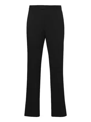 Burberry Wool Grain De Poudre Tuxedo Pants - Black