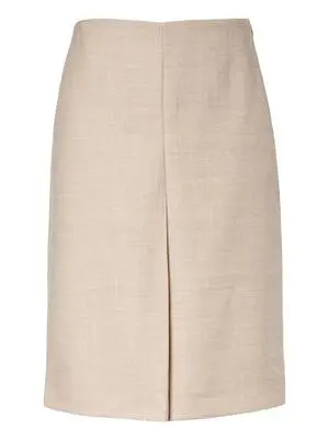 JOSEPH Duggan Virgin Wool Midi Skirt - Beige