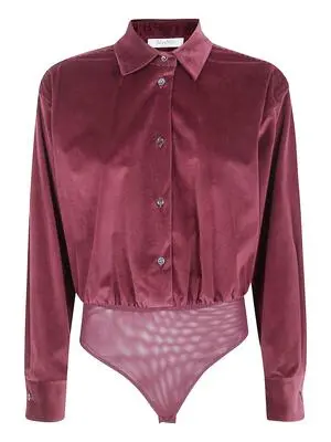 Max Mara Velvet Body Shirt - Red