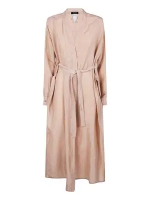 Fabiana Filippi Campagna Belted Long Coat - Brown