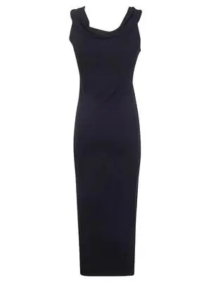 Emporio Armani Sleeveless Midi Dress - Black