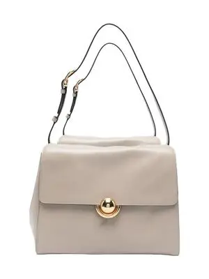 Furla Domus Calf Leather Medium Shoulder Bag 32 - Beige