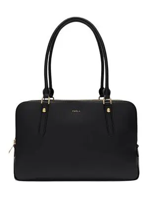 Furla FURLA GIULIA Ares Leather Boston Bag Black