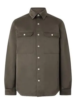 Rick Owens Duchesse-satin Overshirt - Brown