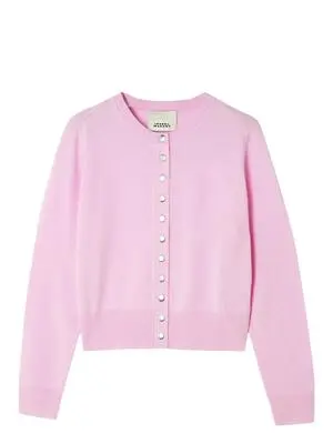 Isabel Marant Idesia Merino Wool And Cashmere-blend Cardigan - Pink