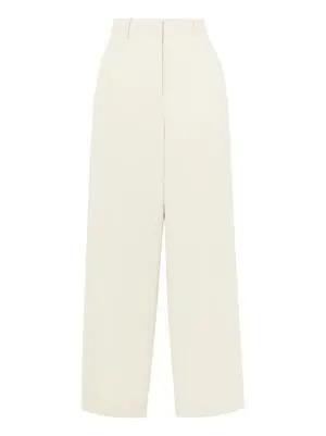 Isabel Marant Noanda Crepe Straight-leg Pants - Ecru
