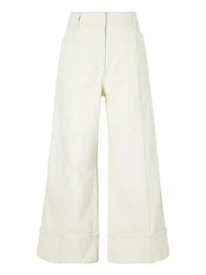 Another Tomorrow Organic Wide-leg Jeans - Ecru