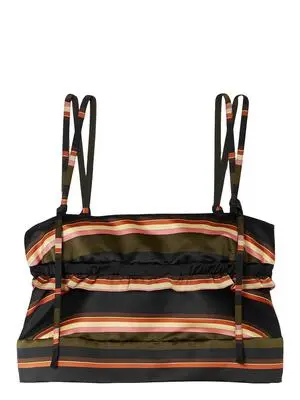 Sacai Striped Crepe Top - Multi