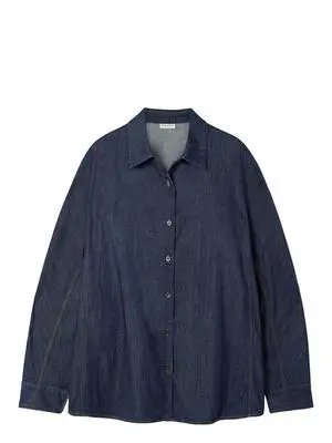Dries Van Noten Oversized Denim Shirt - Blue