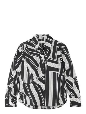 Dries Van Noten Printed Cotton-poplin Shirt - Black