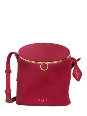 Alaïa Small Suede La Canette Shoulder Bag - Red