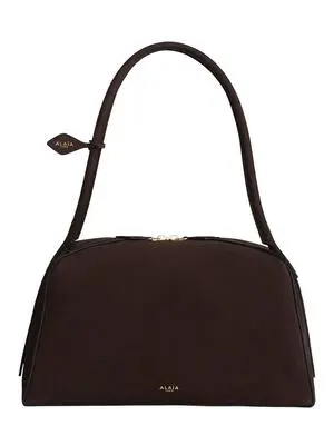 Alaïa Le Bouledogue Nubuck Shoulder Bag - Brown