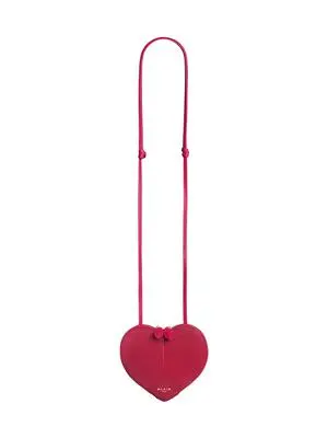 Alaïa Mini Le Coeur Suede Shoulder Bag - Red