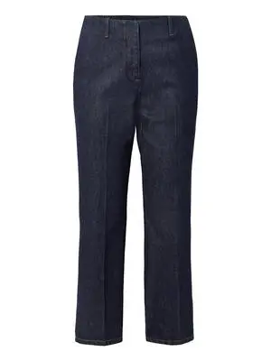 Dries Van Noten Cropped High-rise Flared Jeans - Blue