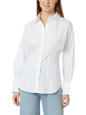 Habitual Fitted Longline Button-up Shirt - Bright White