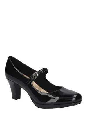 EASY WORKS BY EASY STREET Zest Mary Jane Platform Pumps - Black Patent