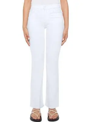 MOTHER Lil Kick It High Waist Straight Leg Jeans - Totally Innocent