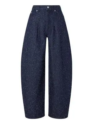 Jacquemus Ovalo High-rise Barrel-leg Jeans - Blue