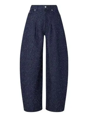 Jacquemus Jacquemus Ovalo High-Rise Barrel-Leg Jeans Navy