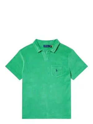 Polo Ralph Lauren Logo-embroidered Cotton-blend Terry Polo Shirt - Green