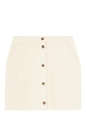 BLAZÉ MILANO Missy Appaloosa Cotton-blend Tweed Mini Skirt - Neutrals