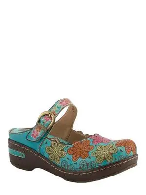 SPRING STEP SHOES Flochino Clog - Turquoise Multi