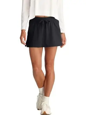 FREE FLY Driftlight Drawstring Mini Skirt Black
