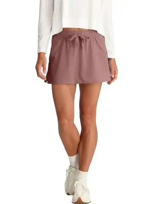 FREE FLY Driftlight Drawstring Mini Skirt Fig
