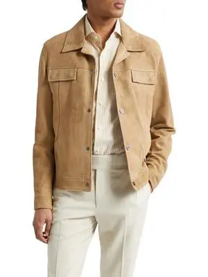 ISAIA ISAIA Amelio Lambskin Suede Jacket