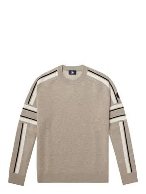 Fusalp Spectavia Logo-appliquéd Wool And Cashmere-blend Jacquard Sweater - Neutrals