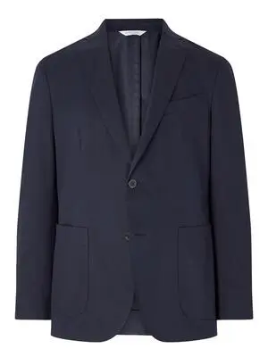 Boglioli Lyocell And Cotton-blend Twill Suit Jacket - Blue