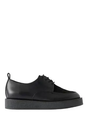 Enfants Riches Déprimés Sleeper Suede-trimmed Leather Derby Shoes - Black