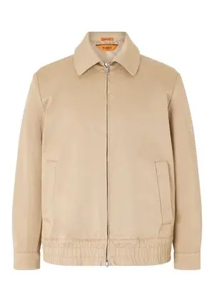 Barena Venezia Cotton-Gabardine Blouson Jacket Beige